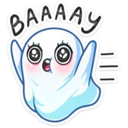 Стикеры телеграм «Привиденьице» (vk_ghost)